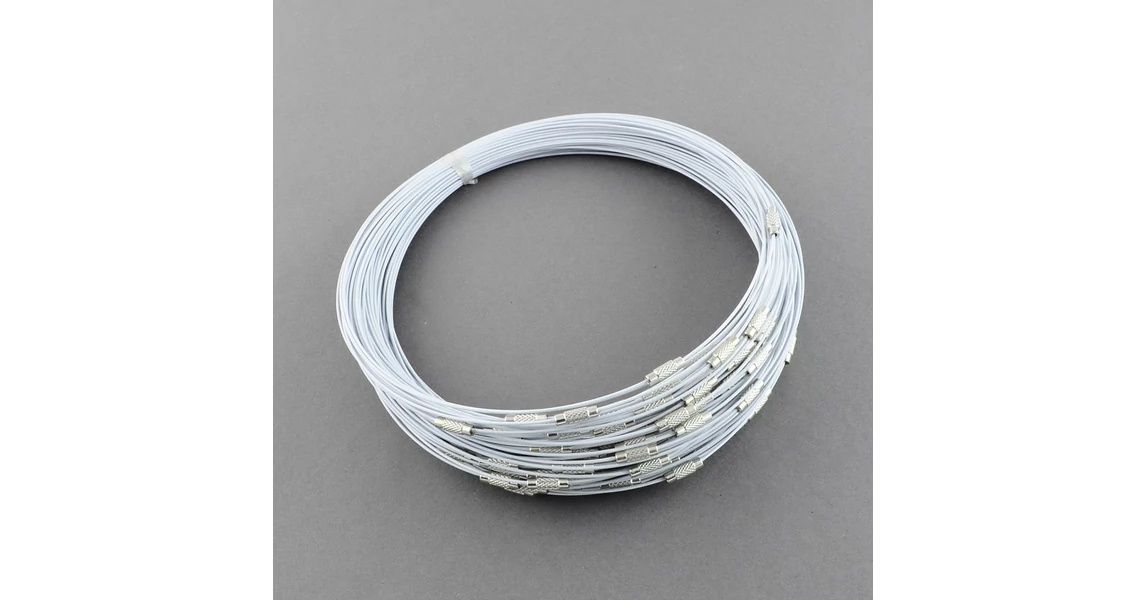 Galambszürke rozsdamentes acél drót nyaklánc - Alapanyagok ékszerekhez ...